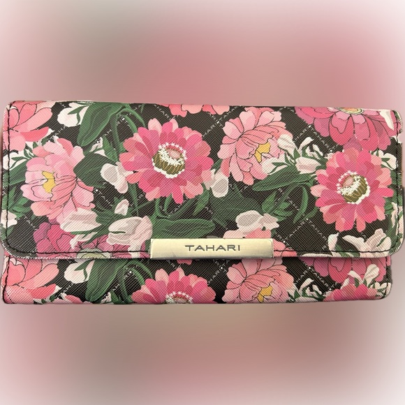Tahari | Bags | Tahari Clutch Wallet Royal Flush Wildflowers | Poshmark